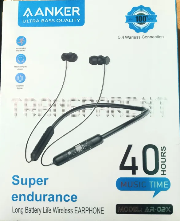 Anker Neckband Wireless Bluetooth Earphones Neckband Style with Mic And ...