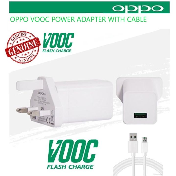 OPPO VOOC Orignal 4A Fast Charging Power Adapter with Charging Cable ...