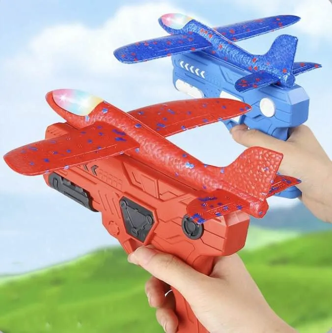 Airplane Toy Launcher, Airplane Launcher Gun with Foam Glider Plane ...