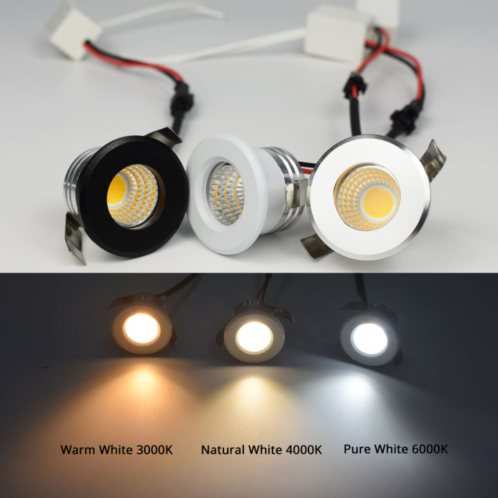 Small COB 3W LED Spot Downlights Cabinet Ceiling Light Cut 30mm CRI90 ...