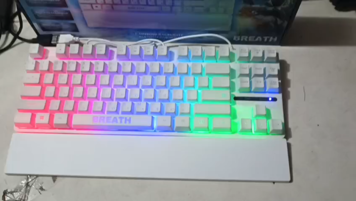 DEFENDER BREATH GK 184 RGB Gmaing keyboard Semi Mechanical Feeling RGB ...