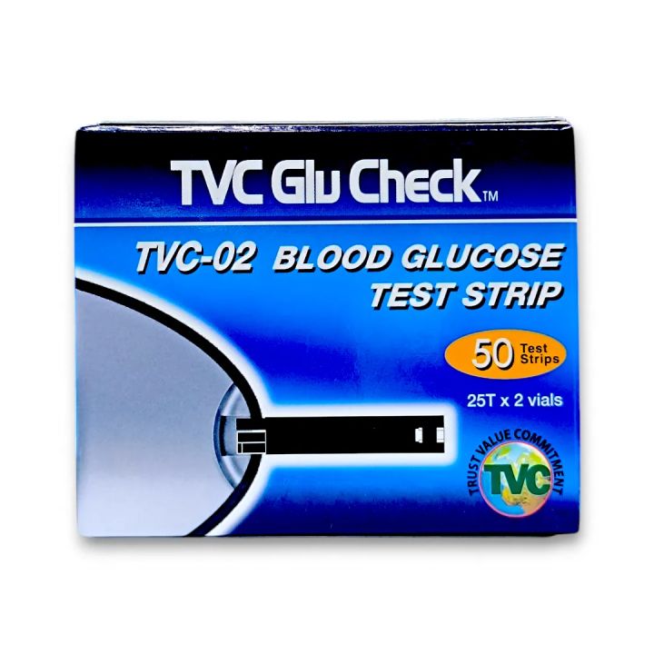 TVC-02 Glu Check Blood Glucose Test Strip-25+25=50 Pcs | Daraz.com.bd