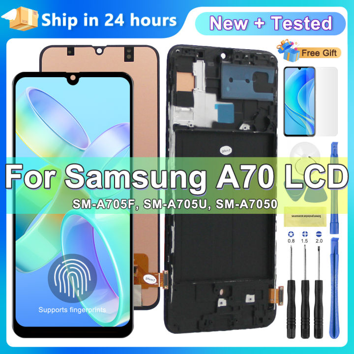 6.7'' Super AMOLED A70 Display Screen with Fingerprint, for Samsung ...