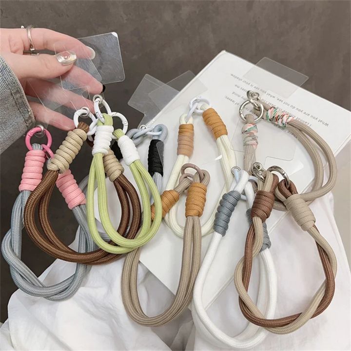 Creative Braided Lanyard Keychain For Phone Case Women Anti Lost Knot ...