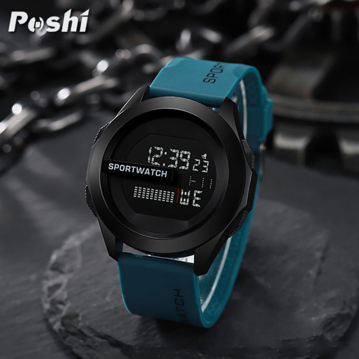 POSHI Sport Watch for Man Luxury Digital Wristwatch Stopwatch Luminous ...