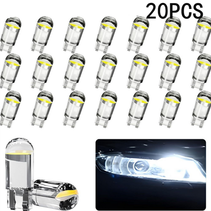 5/10/20PCS T10 DC 12V White Light Wedge License Plate Bulb Car LED ...