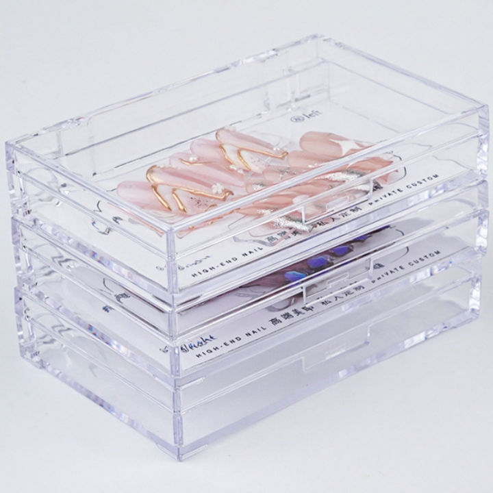 Transparent Nail Dustproof Storage Box Anti Oxidation Packing Boxes ...