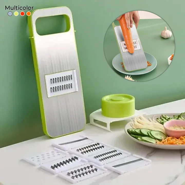Vegetable Slicer Cutter Grater Chopper Mandoline Shredder Kitchen 5-in ...