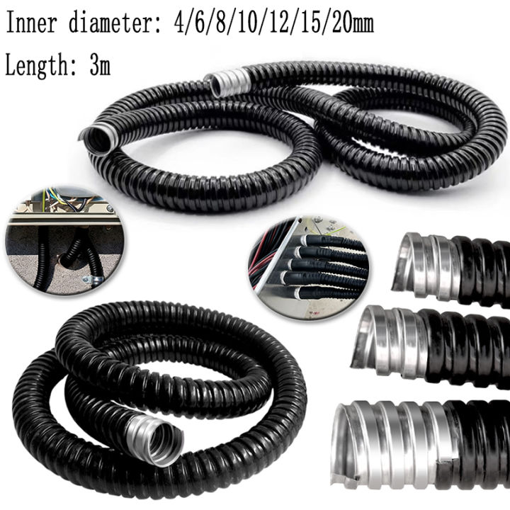 304 stainless steel wrapped plastic metal hose with inner diameter 4/6 ...