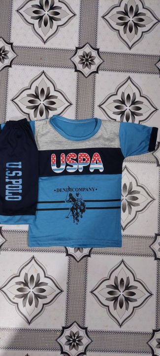 New baba boy printed suit summer collection | Daraz.pk