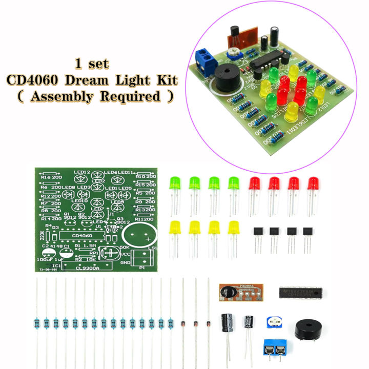 1 set CD4060 Dream Light Kit: DIY Musical Color Lights for Hands-On ...