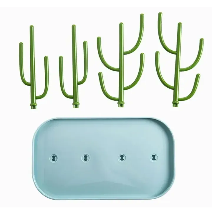 Dust-Free Bottle Shelf Drying Rack Multifunctional Folding Draining ...