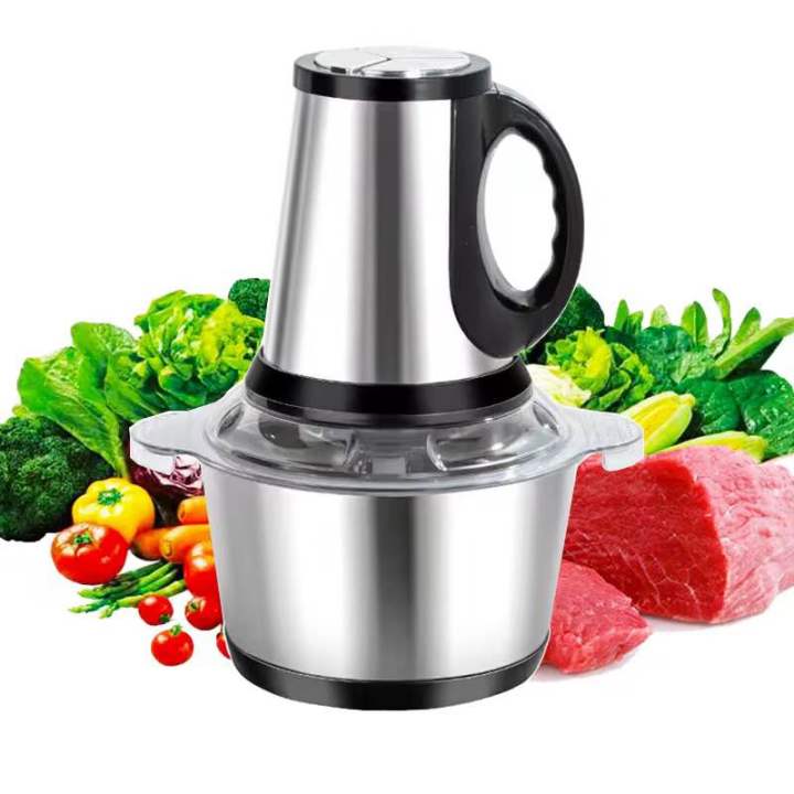 Electric Chopper Vegitable meat stainless Steel 2.0 Liter Jar | Daraz.lk