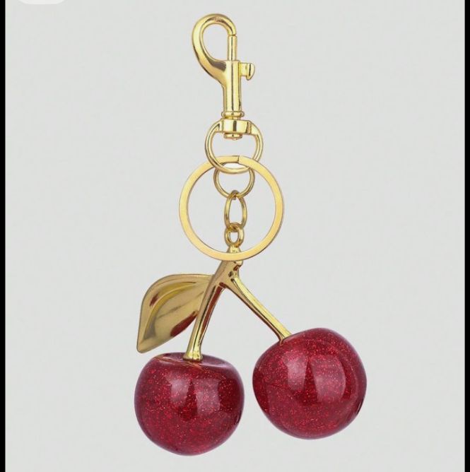 cherry keychain in dark red colour size (small) | Daraz.pk
