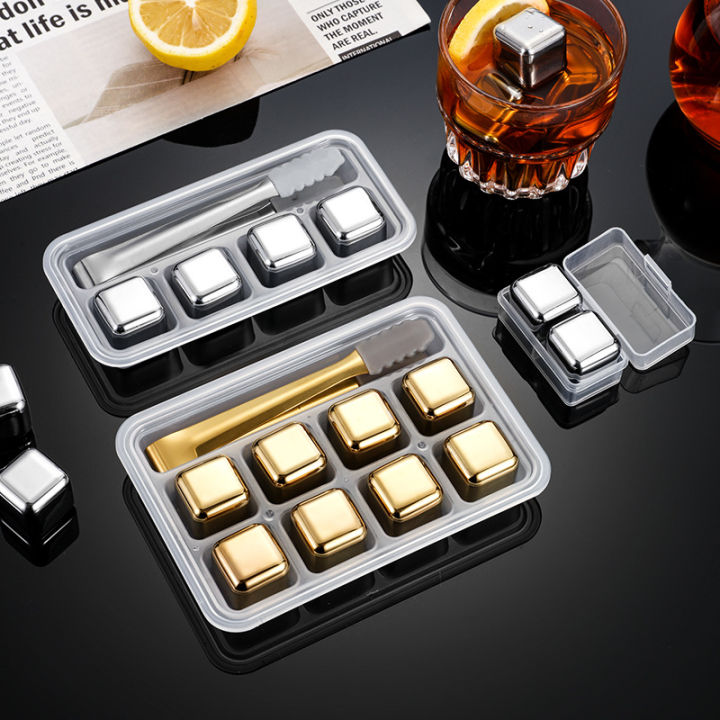 304 stainless steel frozen ice cubes, ice cubes, boxed set, reusable ...