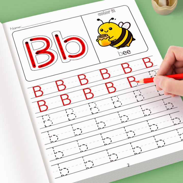 32-Page English Alphabet Writing Workbook with Colorful Letter Practice ...