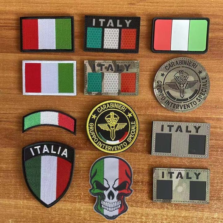 Italy Flag Emblem Clothes Applique Embroidered Patches,IR Reflective ...