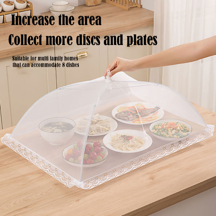 Food Cover Mesh Folding Washable Flies Tables Cover Insect Proof ...