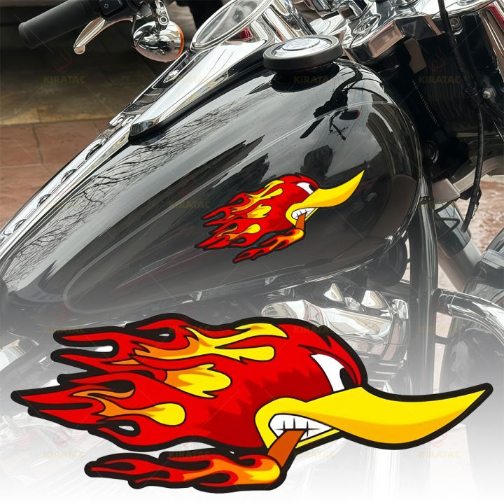 1pc Flame Duck Motocycle Stickers Waterproof for Fairing Fuel Tank ...