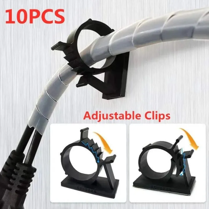 Cable Organizer Clips Self Adhesive Cable Management Wire Manager Cord ...