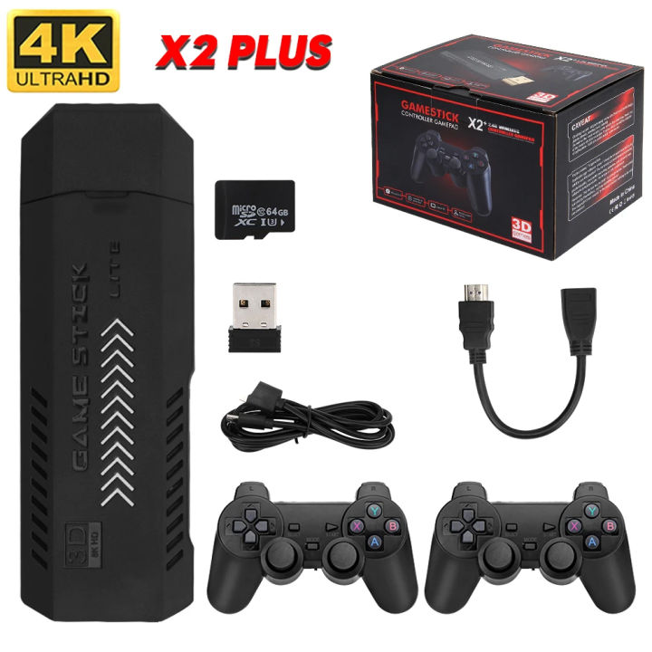 X2 Plus GD10 Pro 4K Game Stick 3D HD Retro Video Game Console Wireless ...