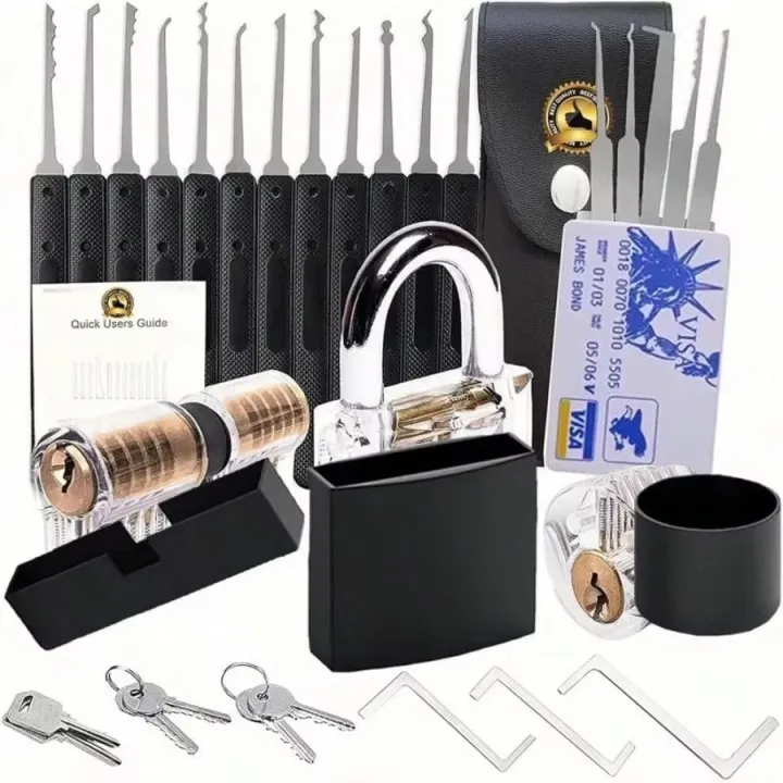 24/36Pcs Stainless Steel Precision Hook Pick Set Portable Locksmith ...