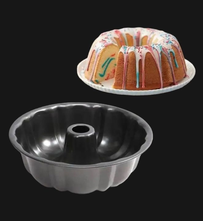 Nonstick Cake Mold Tray Leakproof Carbon Steel Round Cake Pan Tin ...