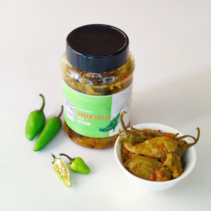 Shikarpuri Mirch Achaar – 1kg Spicy Green Chili Pickle | Traditional ...