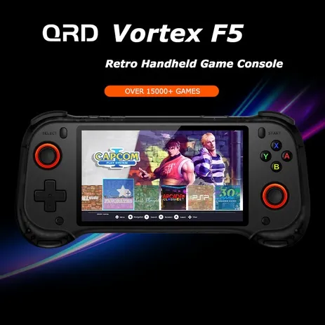 2025 QRD Vortex F5 Retro Handheld Game Console HALL Effect Joystick 5.5 ...