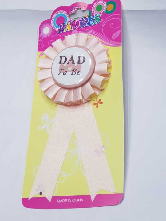 DAD to Be" Tinplate Badge Pin - Baby Shower Button New Dad Gifts Gender ...