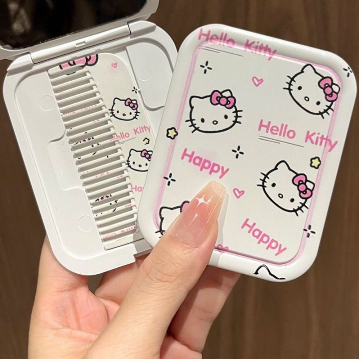 Sanrio Hello Kitty Makeup Mirror Fold Pocket Mirrors Cartoon Kawaii ...