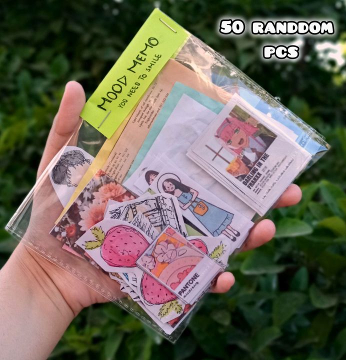 50 Random Hand Made Aesthetic Pcs Notebook Supplies For Journal With ...