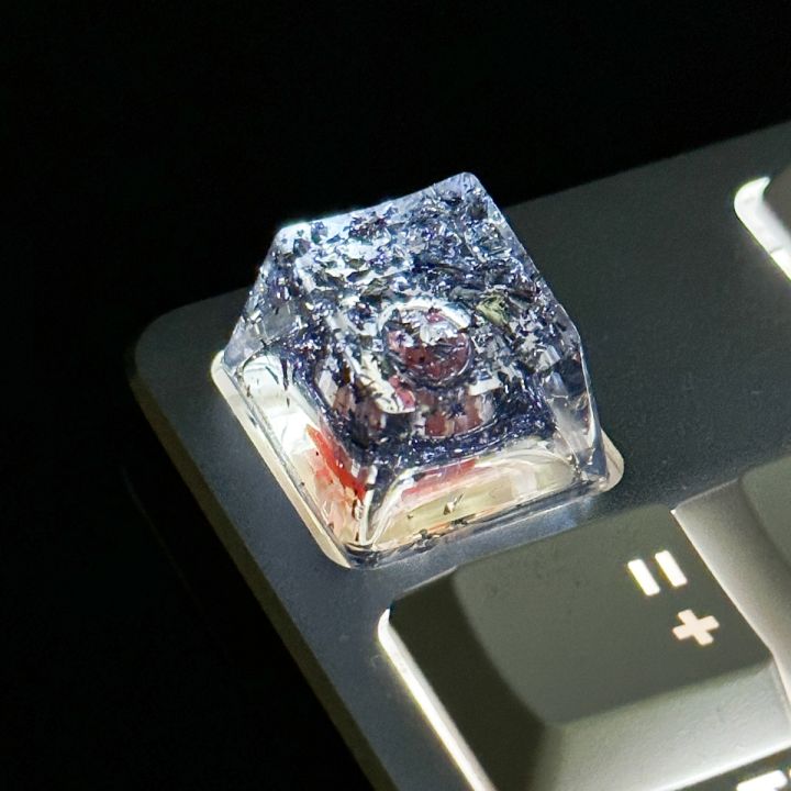 Resin Keycap Personalized Drip Ice Key Caps with Transparent Gold Foil ...