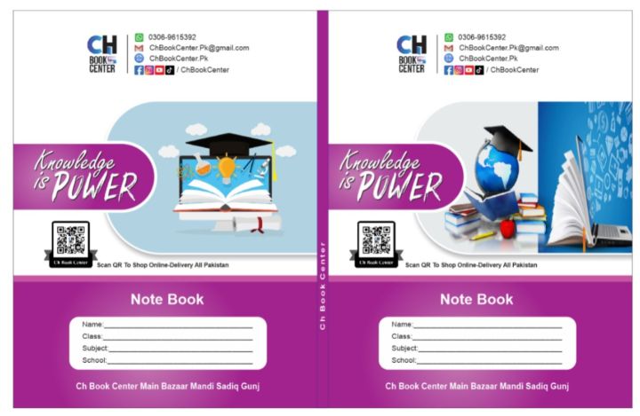 knowledge is Power Note Books With 68Gsm High Page Quality | Daraz.pk