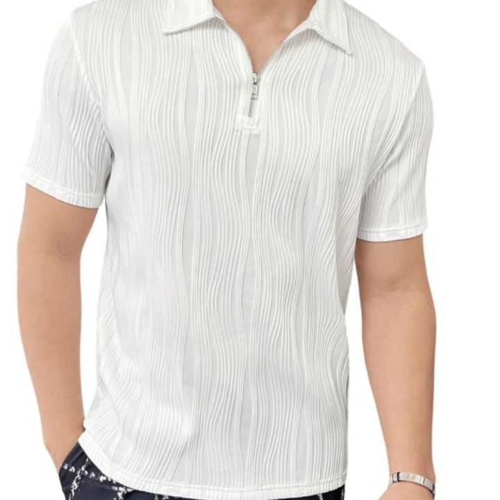 Men’s Zipper Polo T-Shirt | Daraz.lk