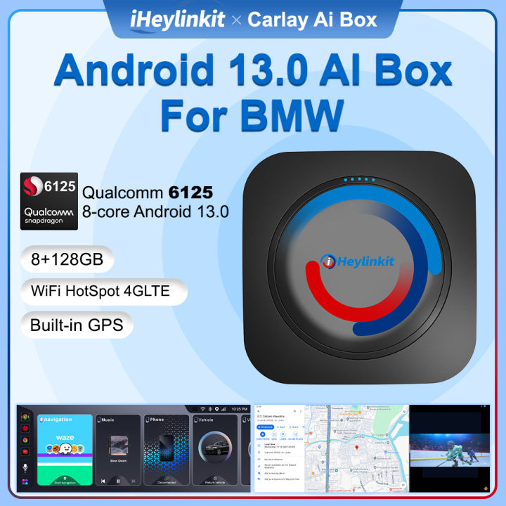 iHeylinkit BMW550M Ai Box ID6 ID7 ID8.5 ID9 Wireless Android Auto Adapter Smart Box Support ...
