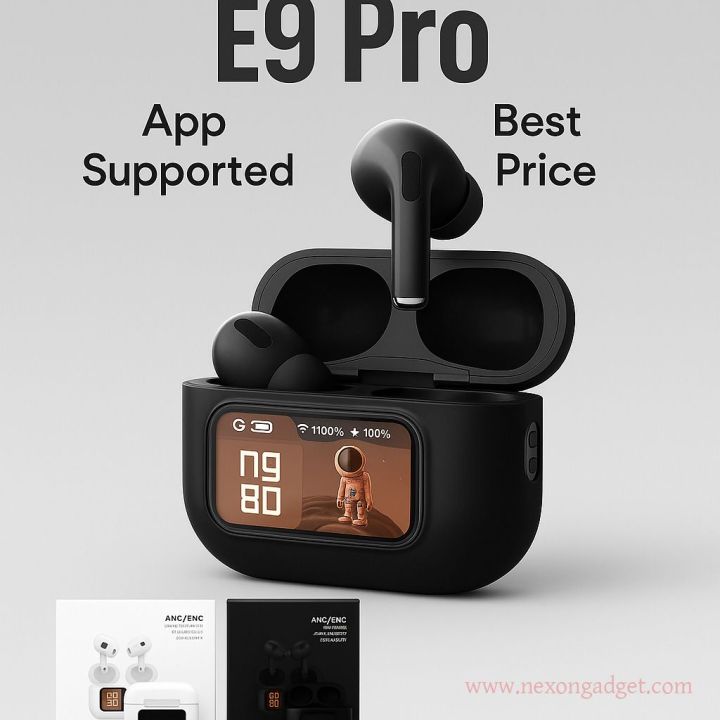 E9 Pro AirPods Touch with LED Display (ANC & ENC Supported) | Daraz.com.bd