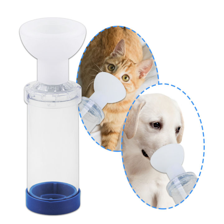 New Pet Feline Cat Dog Aerosol Chamber Tank Spacer Assist Inhalation ...
