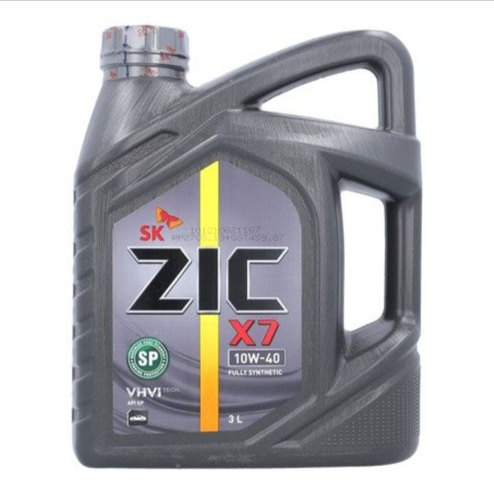 ZIC X7 10W-40 (VHVI TECH) (3-LITERS) Synthetic Formula Engine Oil ...