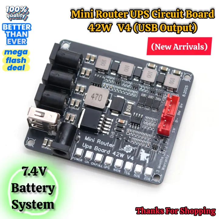 Mini Router UPS Board 42W V4-Mini Router UPS Circuit Board 42W V4-Mini ...