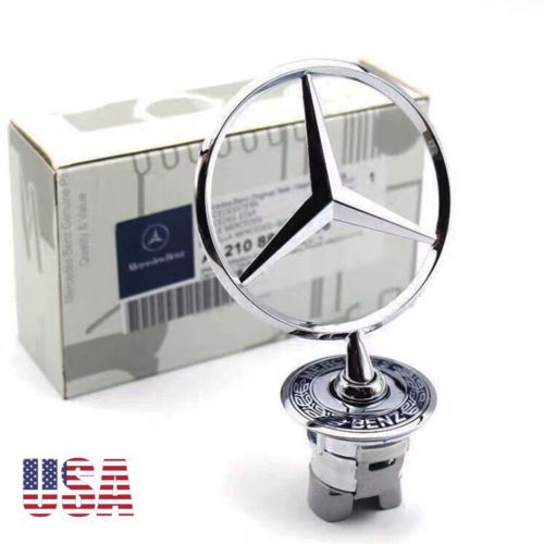 For Mercedes Benz C W210 W202 W203 C200 W211 Silver Star Hood Logo ...