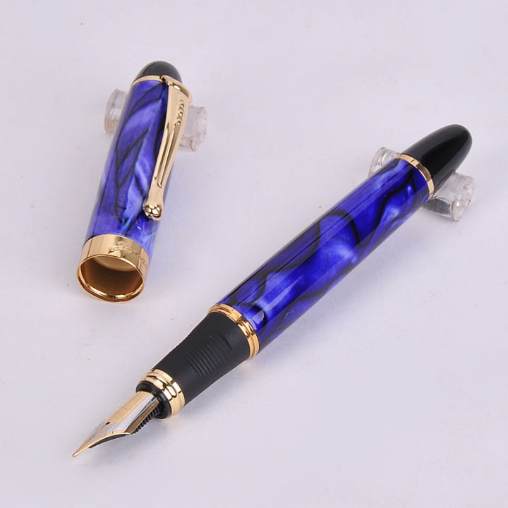 Jinhao X450 Luxury Dazzle Blue Fountain Pen High Quality Metal Inking ...