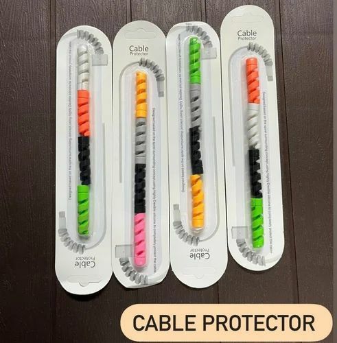 4 Pcs Pack Of Spiral Silicone Cable Protectors Charging Cable Protector Prevent Cable Break For ...