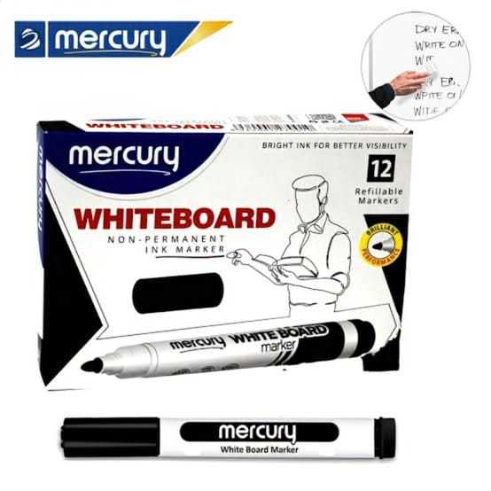 Mercury White Board Non Permanent ink Marker refillable. | Daraz.pk