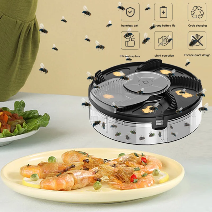 Automatic Flycatcher USB Fly Trap Electric Pest Catcher Indoor Outdoor ...