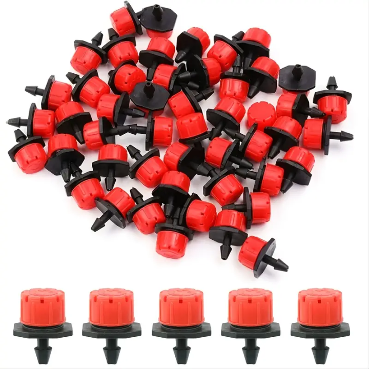 4/7mm Garden Irrigation Nozzle 1/4 inch Adjustable Dripper Sprinkler ...