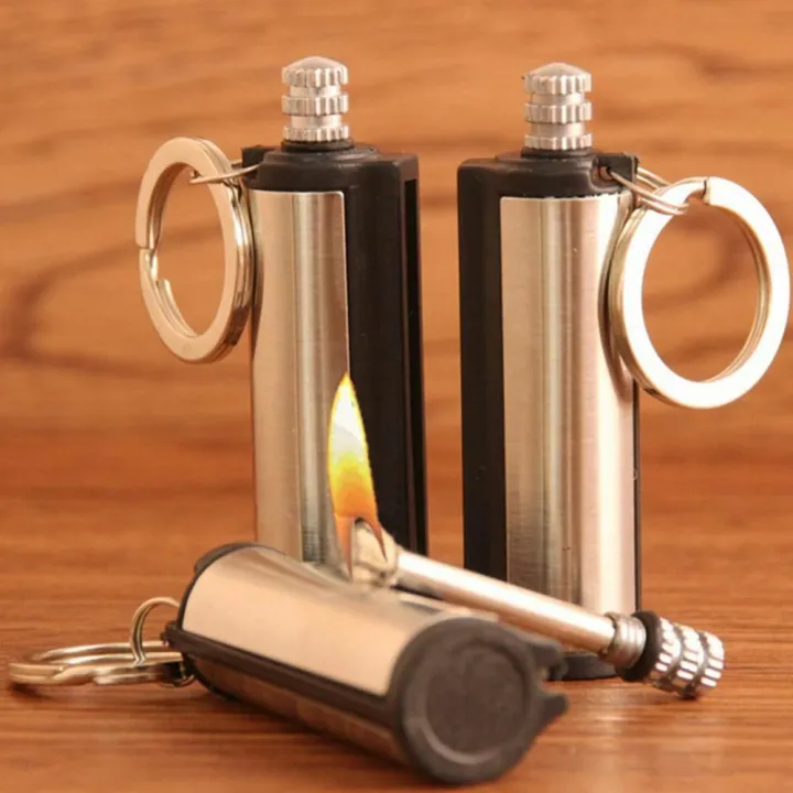 Fire Starter Flint Match Lighter Keychain lighter Camping Emergency ...