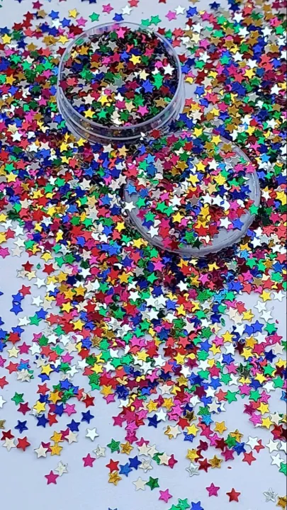Multicolor Star Glitter sequins for resin art and nail art, Glitter for ...