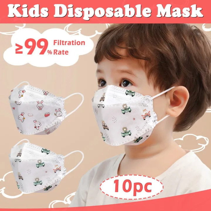 Kids Children's Baby Mask Disposable Face Mask Cartoon 5Ply Ear Loop ...