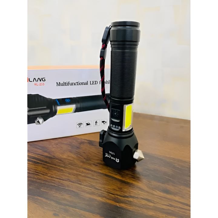 Heavy Duty Multi Functional LED Flashlight Torch With Telescopic Zoom ...